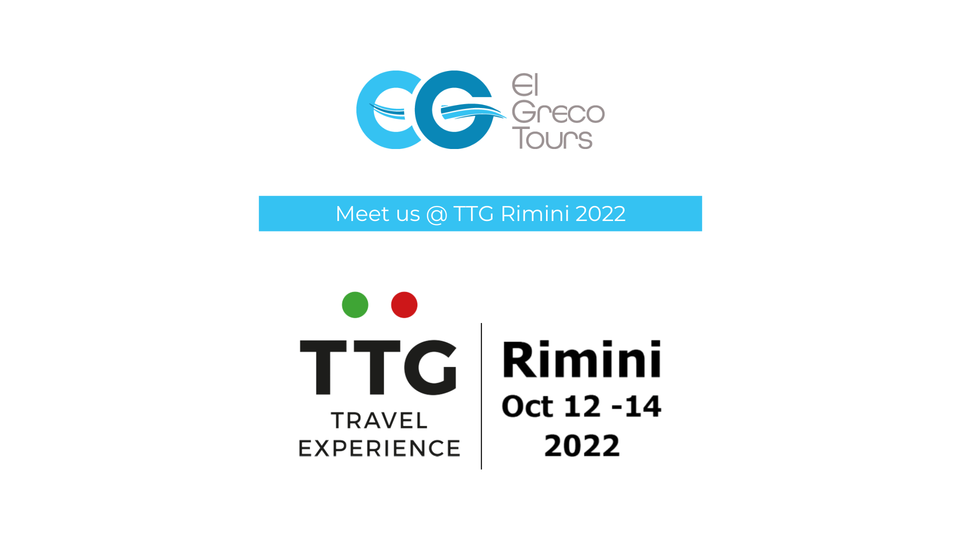 Join us at TTG Travel Experience! • El Greco Tours, Greece - Cyprus